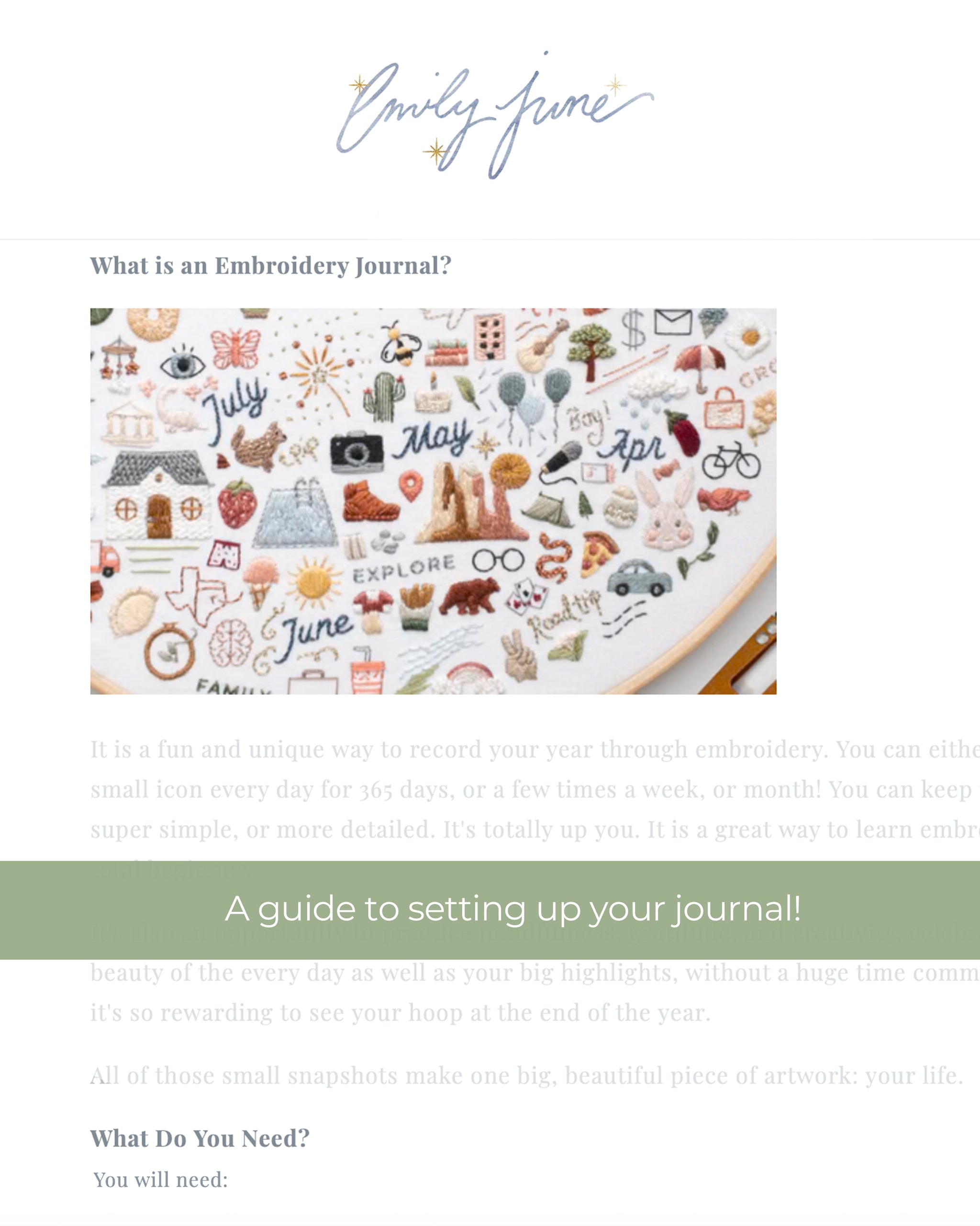 The Ultimate Embroidery Journal Pattern Bundle – Emily June