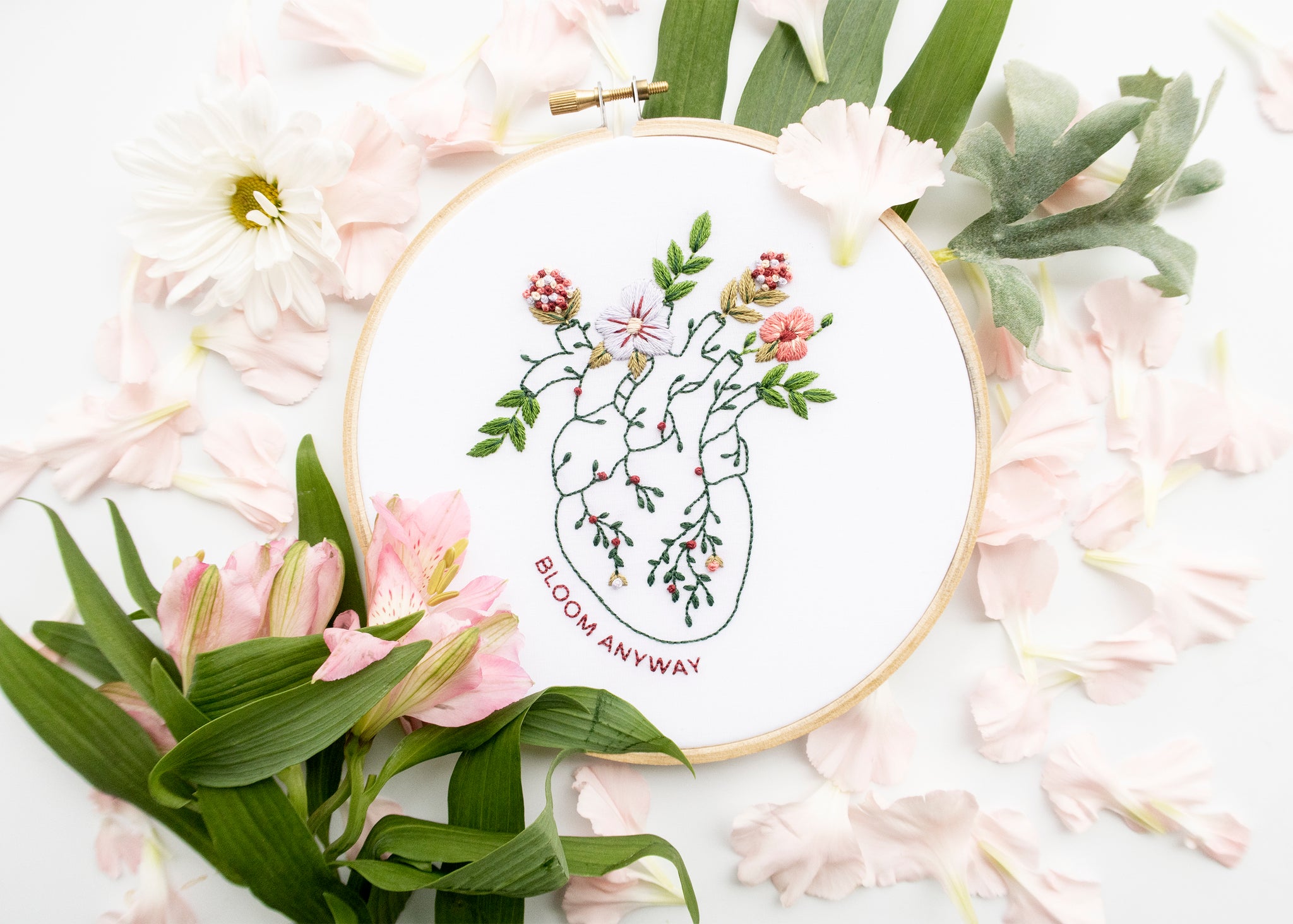 Mental Health Floral Anatomy Embroidery Digital Bundle – Emily June