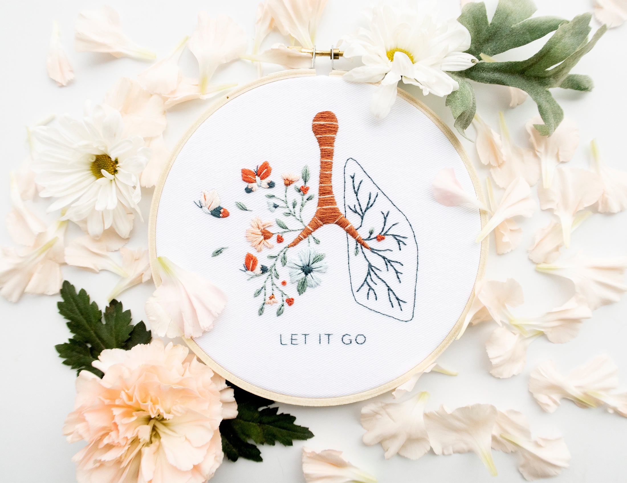 Mental Health Floral Anatomy Embroidery Digital Bundle – Emily June